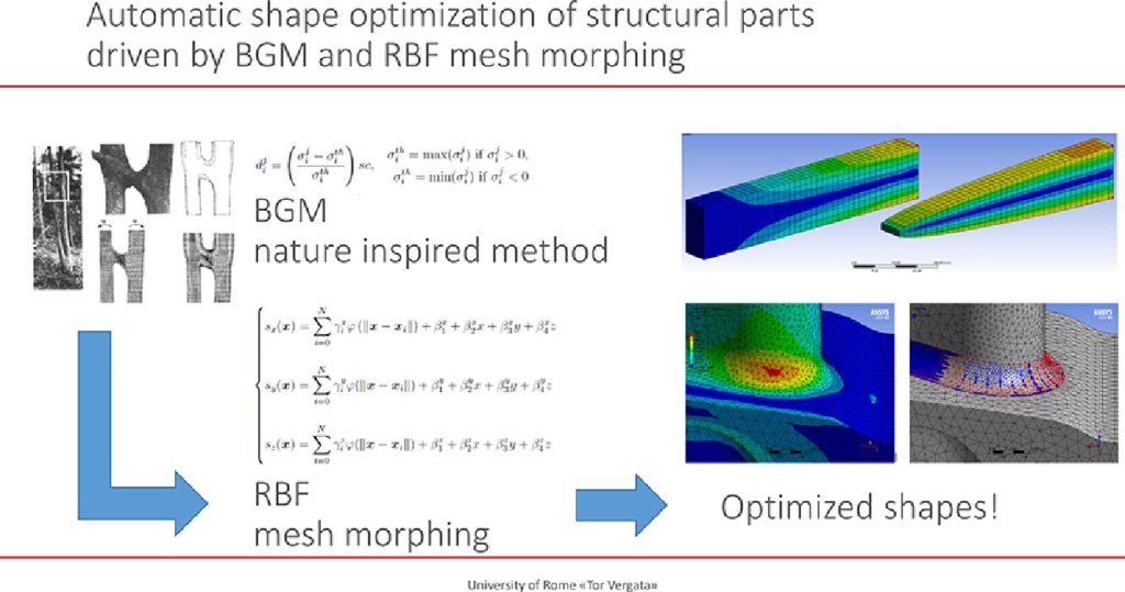 Automatic shape optimisation of structural parts driven by BGM and RBF mesh morphing | RBF Morph
